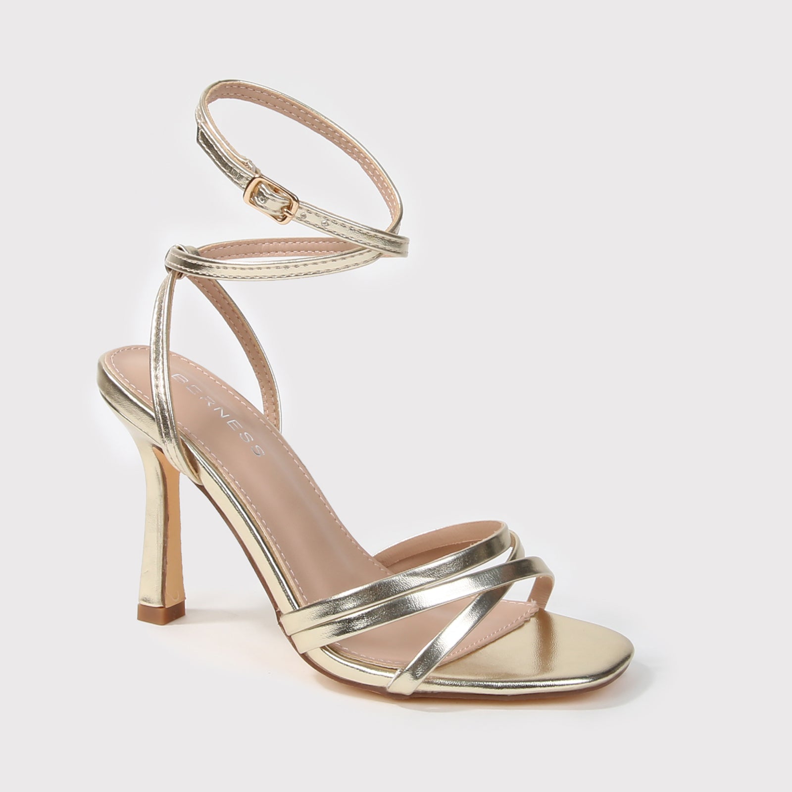 Emmy Slim Crossover Straps Stiletto Heels – BERNESS